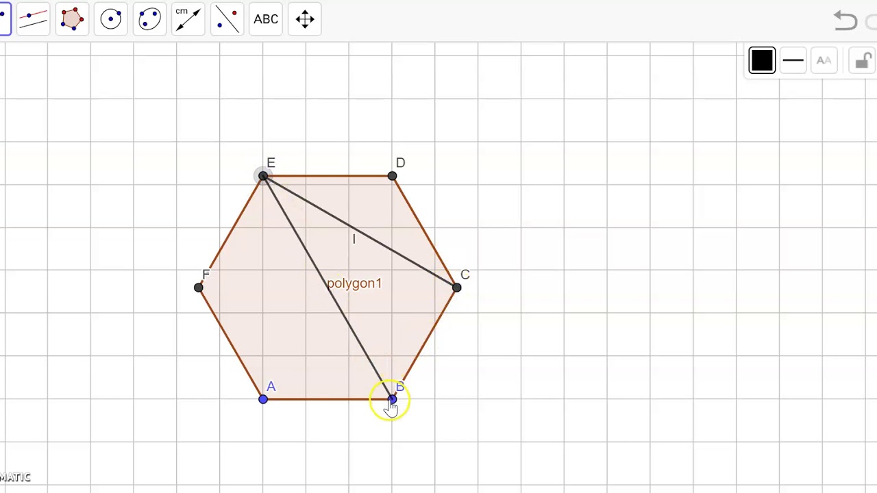 Provst Geogebra Polygon og diagonaler - YouTube