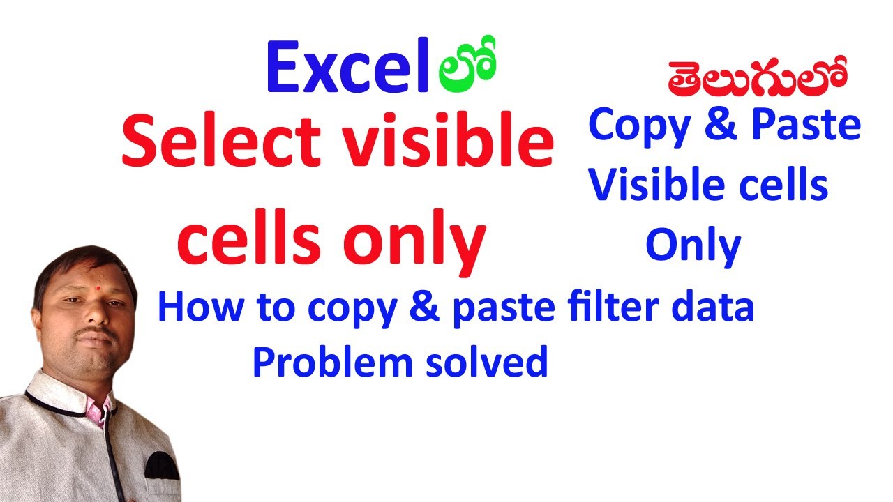 How To Select Visible Cells In Excel How To Copy And Paste Filter Data YouTube How To Select Visible Cells In Excel How To Copy And Paste Filter Data YouTube