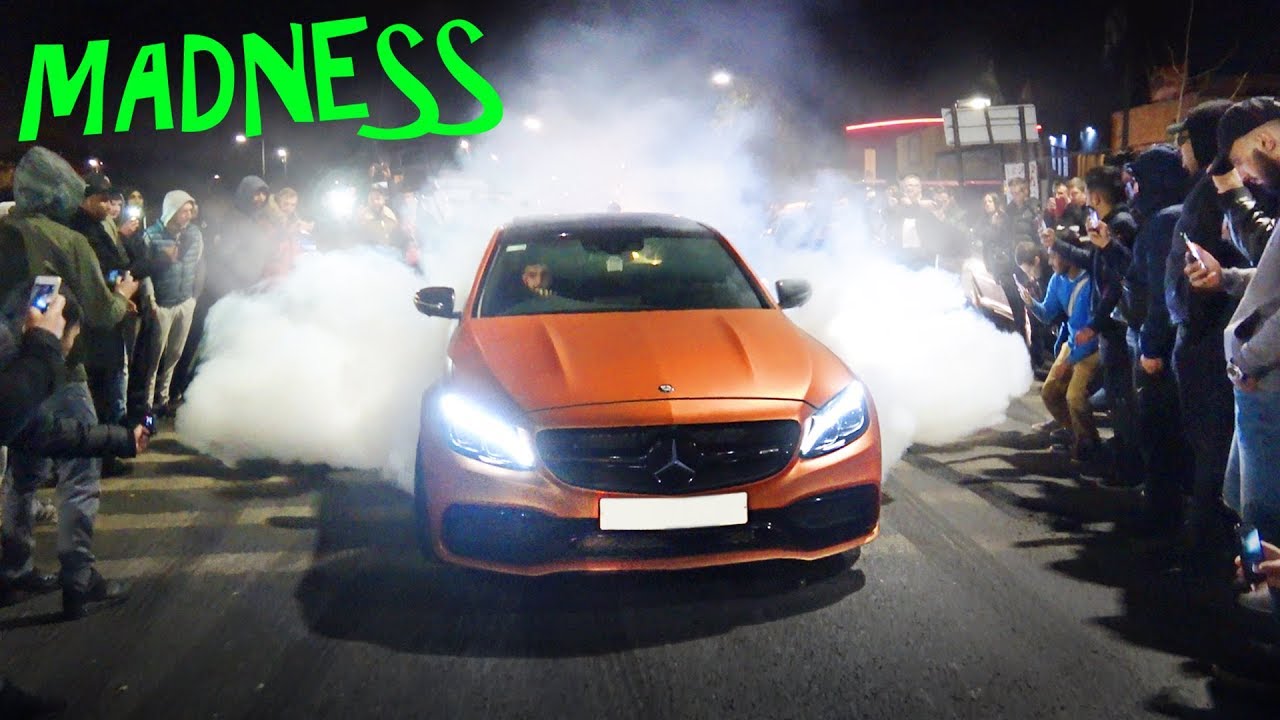 Boy Racers SHUT DOWN Street at Car Meet - YouTube
