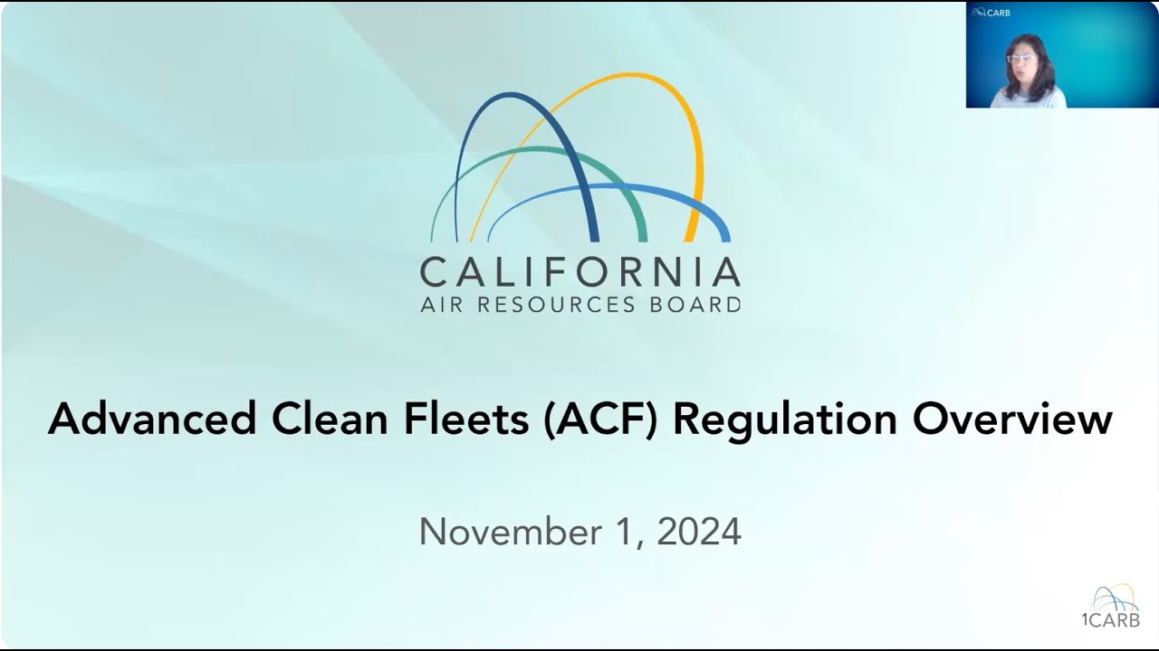 Advanced Clean Fleets – Exemptions and Extensions Webinar - YouTube