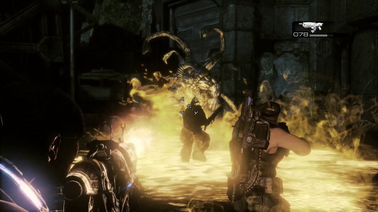 gears of war gamplay BOSS lambent - YouTube