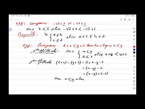 Ordre et Opérations : Partie 1 la comparaison (3AC) - YouTube