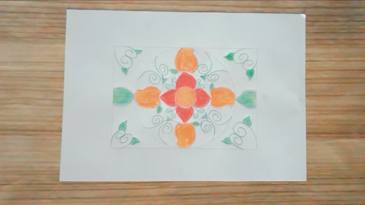 How to draw a beautiful naksha (very easy) - Step by step || Naksha for ...