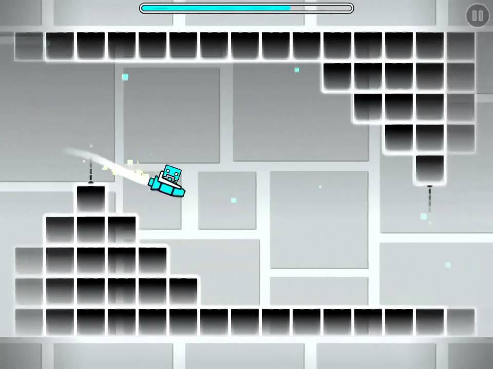 Easy level on geometry dash - YouTube