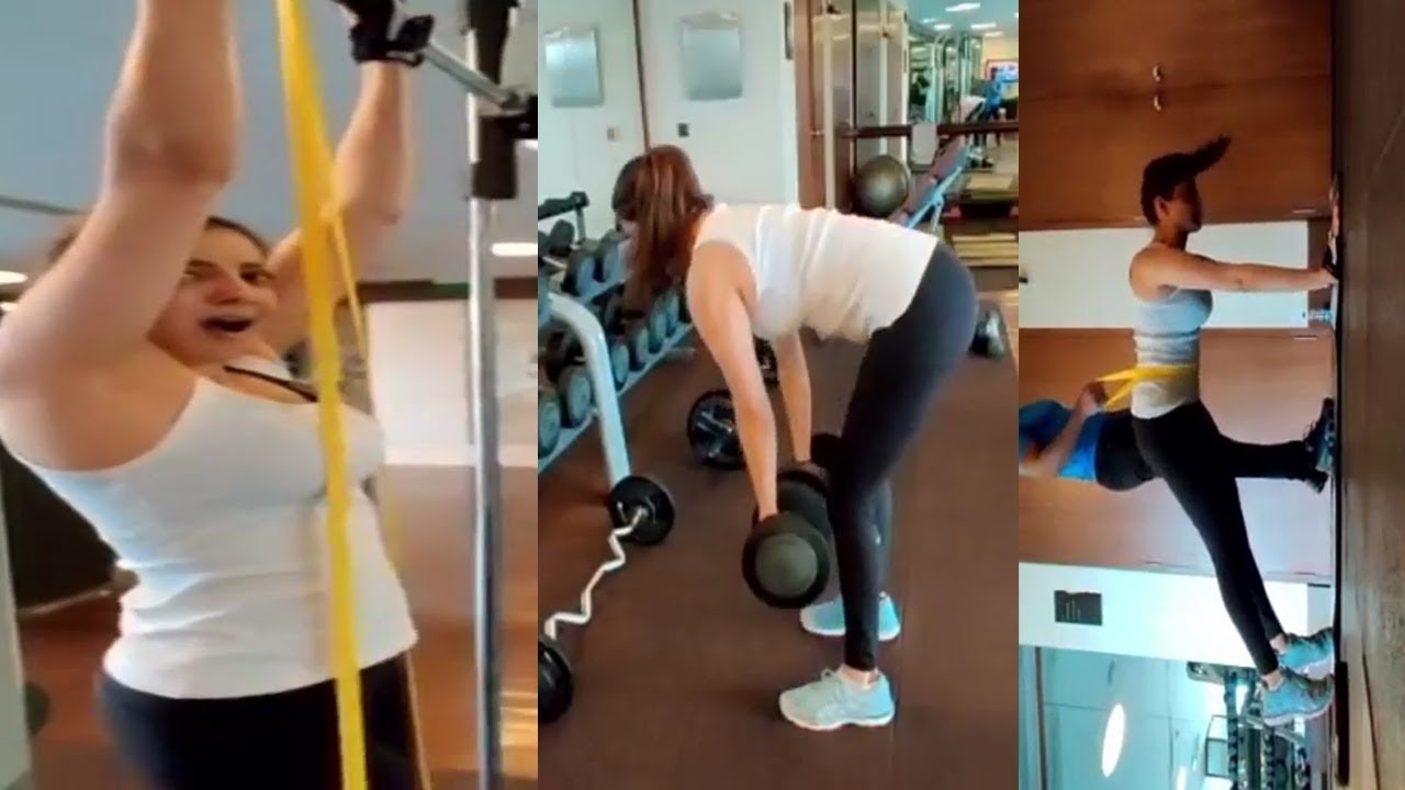 Kajal Agarwal New Gym Workout Video | Kajal Agarwal LIVE Gym Workout ...