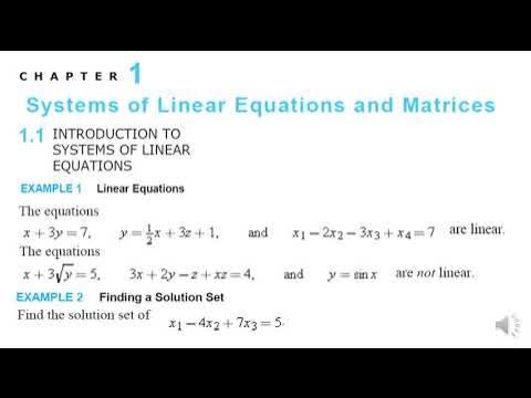 Linear Alg Lec 1 - YouTube