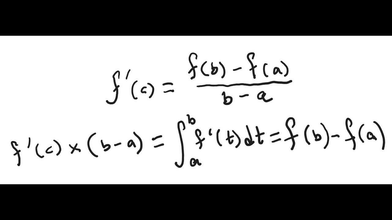 The FUNDAMENTAL THEOREM OF CALCULUS IS The MEAN VALUE THEOREM the-fundamental-theorem-of-calculus-is-the-mean-value-theorem