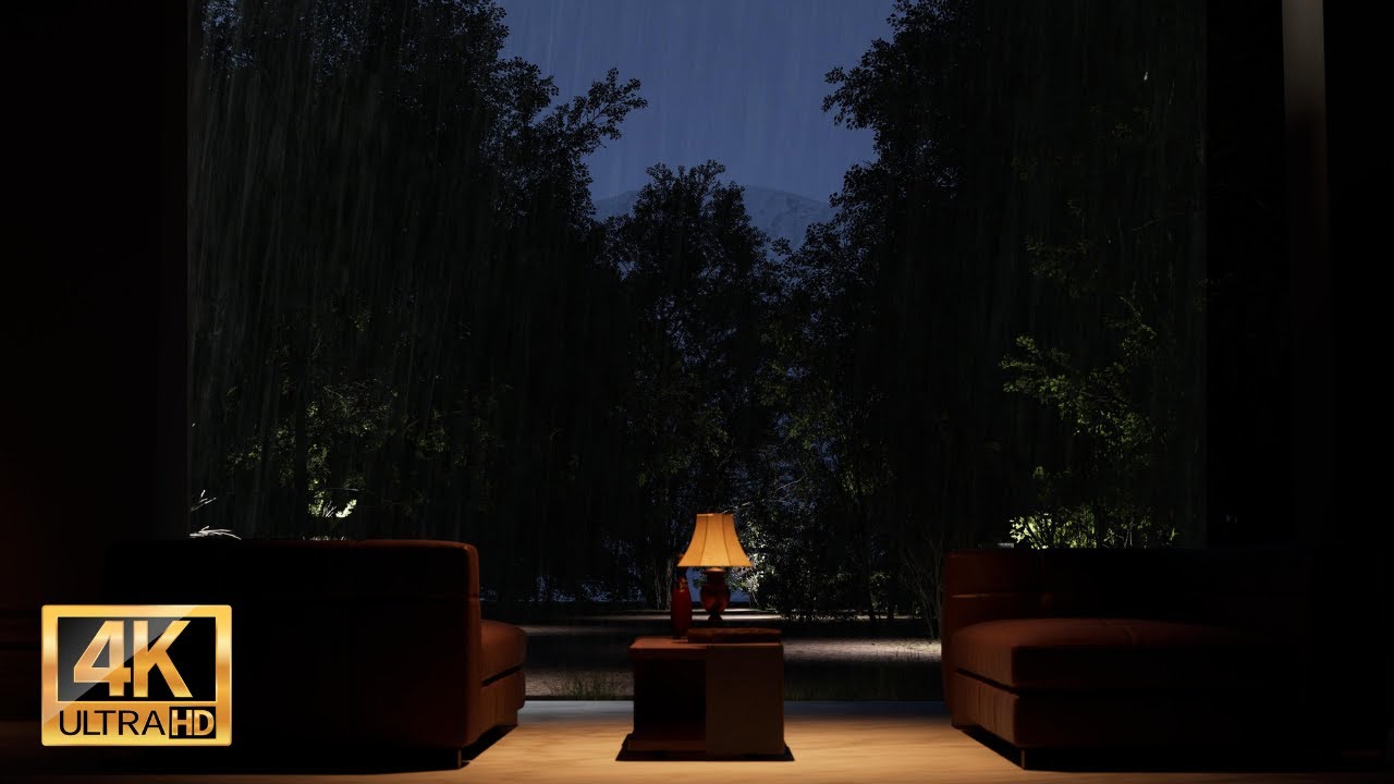 Rainy Night Retreat: Luxury Wall-less Home In The Forest - YouTube