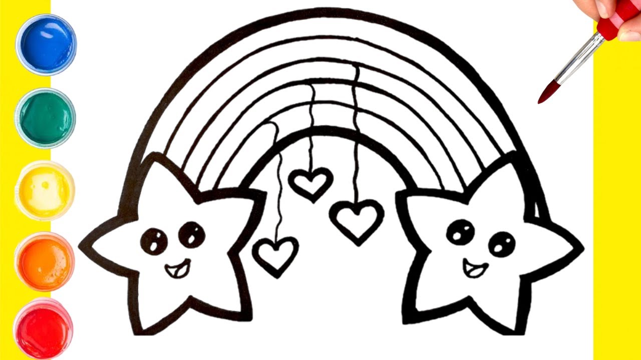 How to draw a rainbow, Drawing tutorial art, Easy drawing for kids and ...