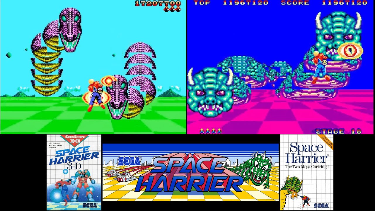 Space harrier vs Space harrier 3D Sega Master system longplay - YouTube
