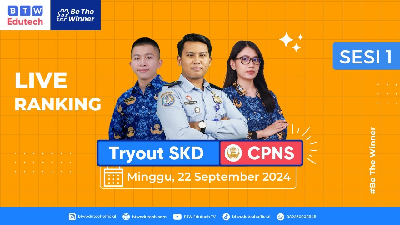 LIVE RANKING TRYOUT CAT-SKD (CPNS) - SESI 1 - YouTube