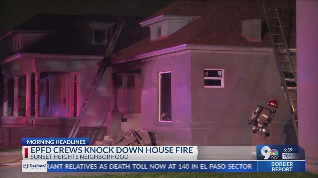 EPFD: Crews knock down house fire in Sunset Heights - YouTube