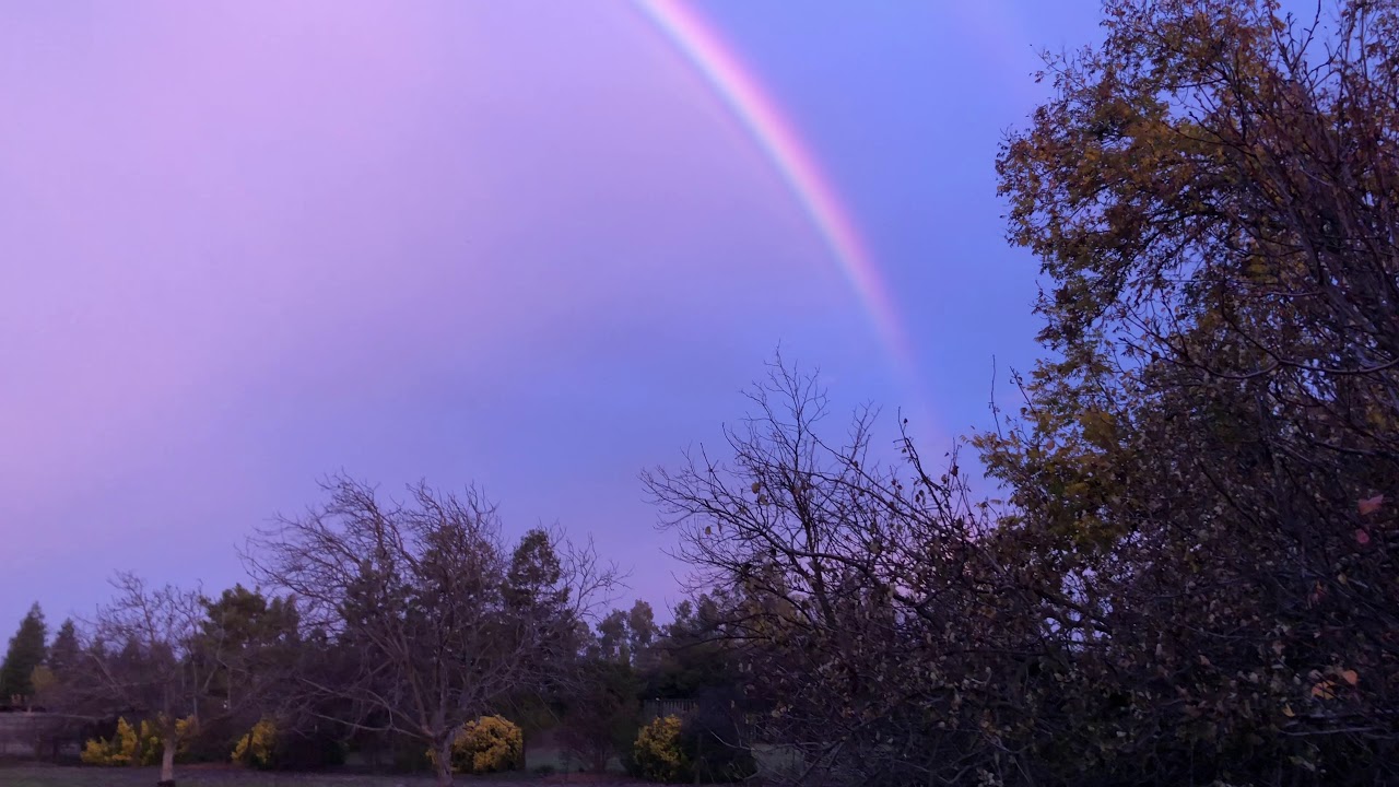 Early morning rainbow... - YouTube
