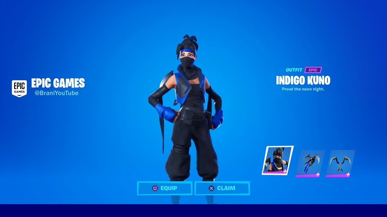 Fortnite indigo kuno skin release date - YouTube