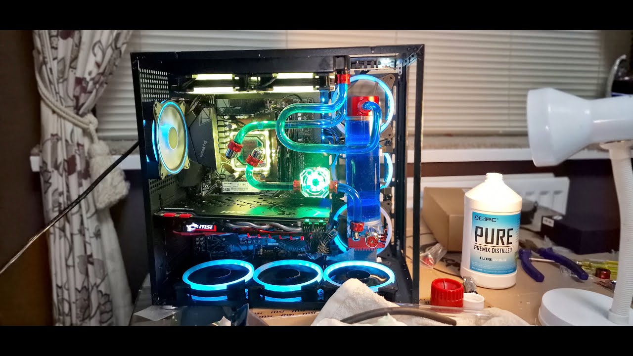 How to build custom water cooling system PC Step by Step PC liquid ...
