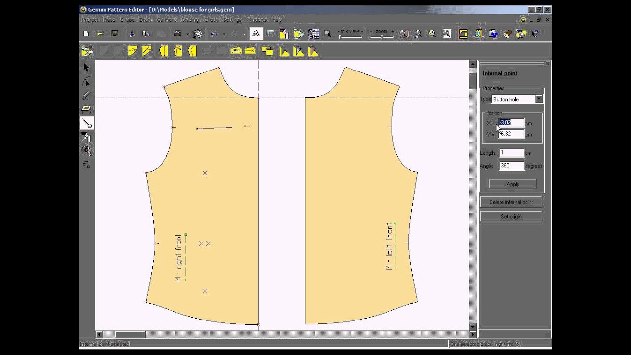 Các loại điểm nội vi trong Gemini Pattern Editor - YouTube