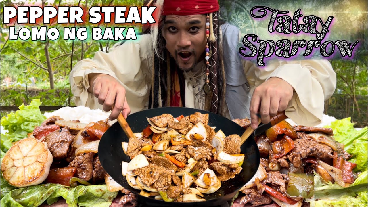 PEPPER STEAK LOMO NG BAKA MUKBANG! ( Outdoor Cooking ) PINOY MUKBANG ...