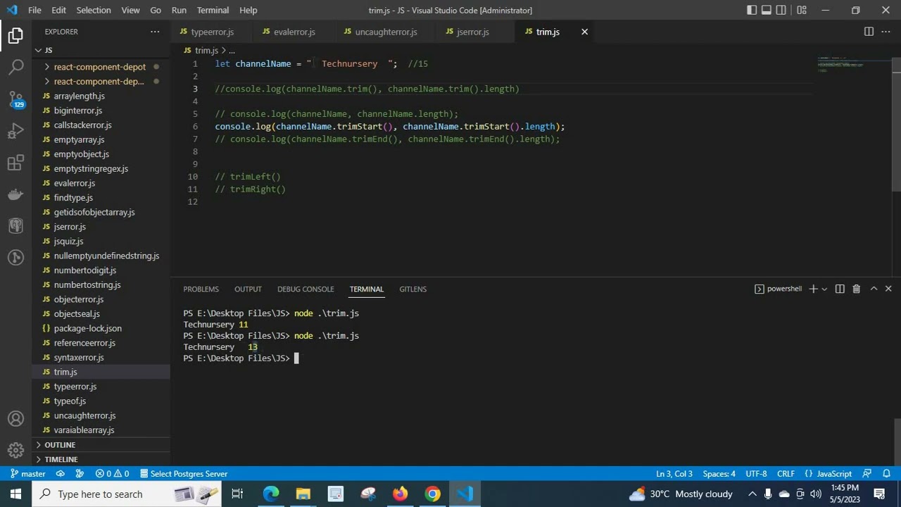 Remove Whitespace In A String In Javascript Trim TrimStart TrimEnd Remove Whitespace In A String In Javascript Trim TrimStart TrimEnd