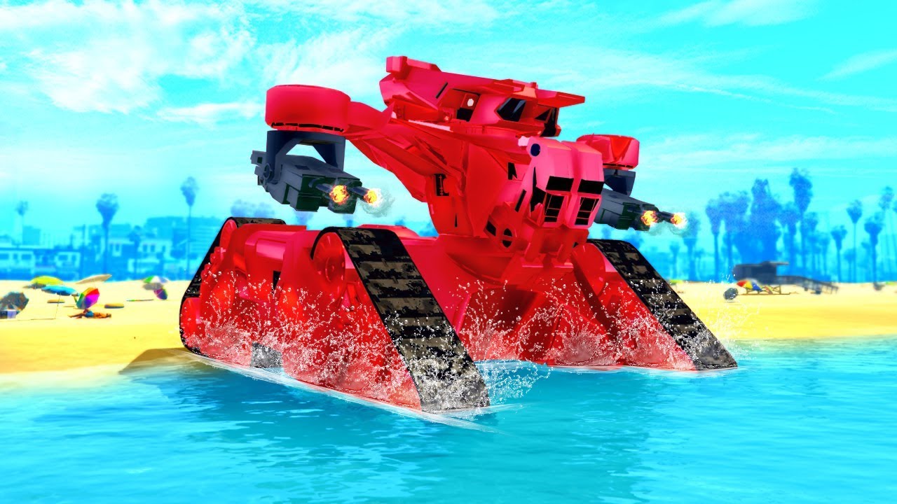 GTA 5 - SUPER ROBOT TANK!! (GTA 5 Mods) - YouTube