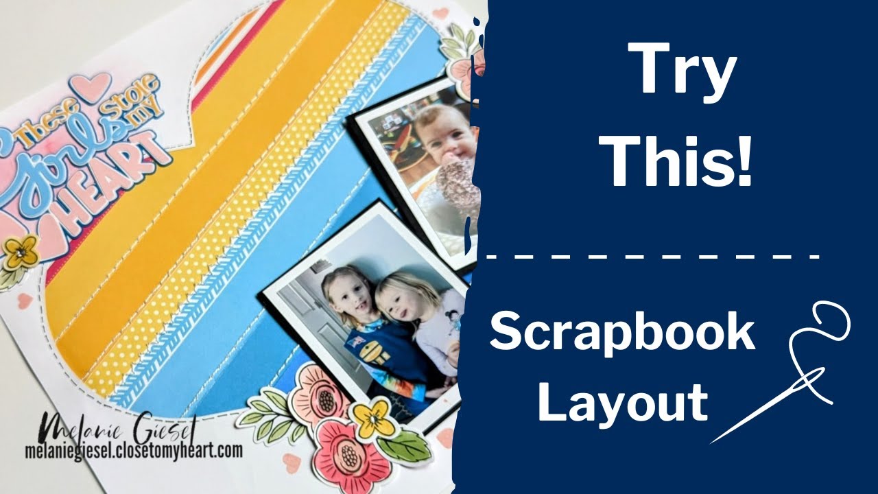 I Did a Thing! Hand Stitching on a Scrapbook Layout! Free Sketch on ...