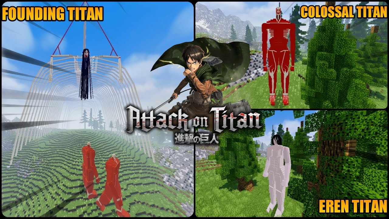 PARA TITAN KEMBALI MENYERANG !!! - ADDON ATTACK ON TITAN MINECRAFT ...