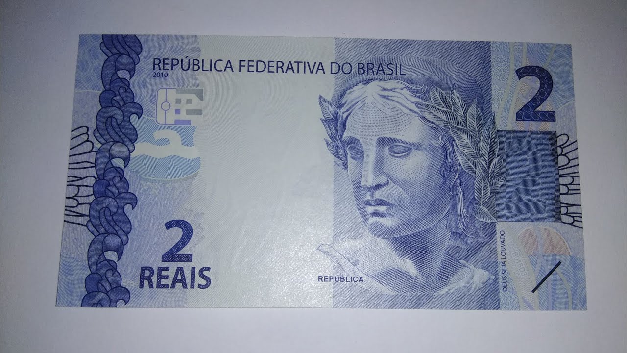 Review on 2 Brazilian real/reais unc banknote 2010 series - YouTube
