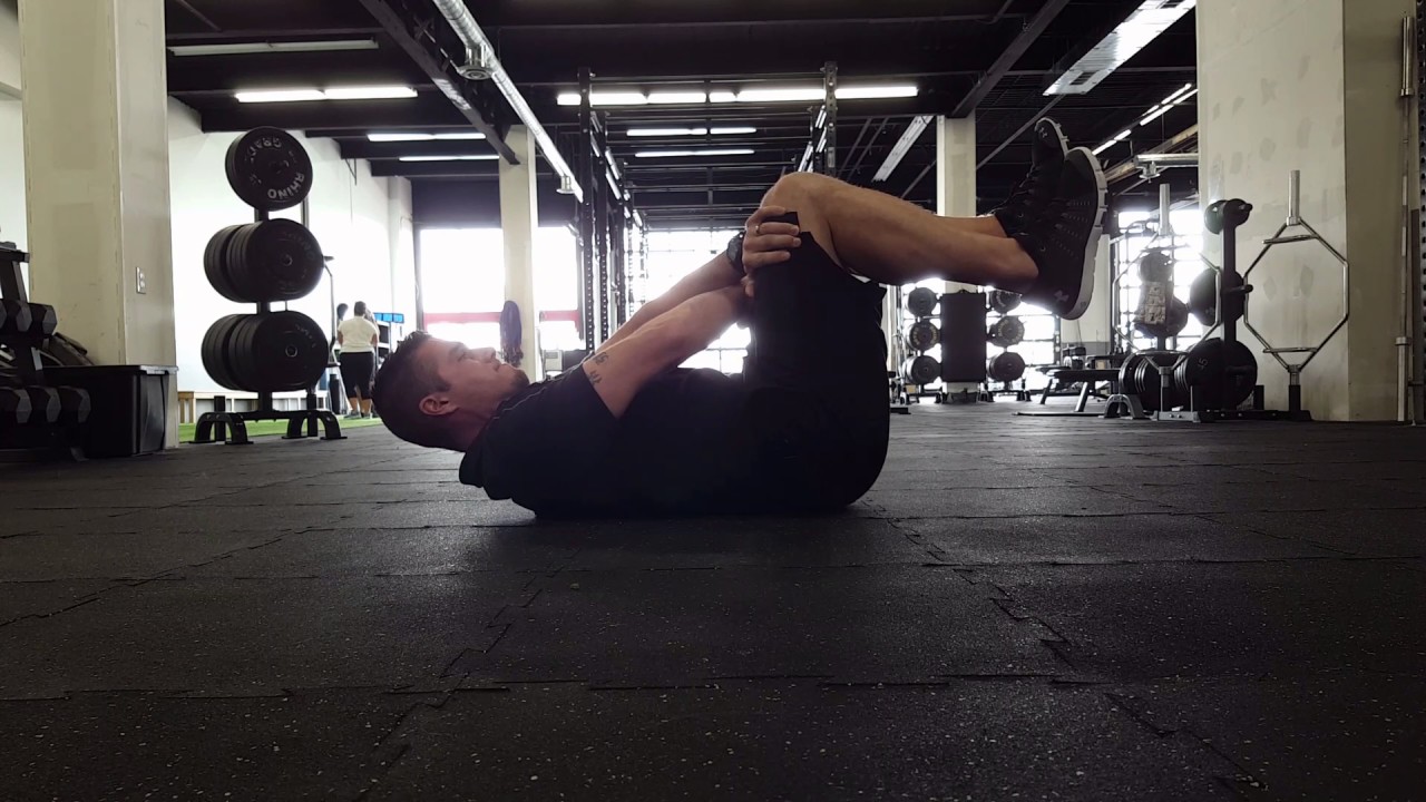 Supine Self Resisted hip flexor short lever - YouTube