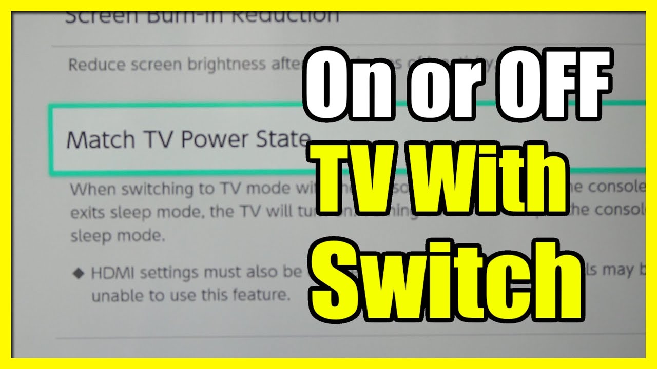 How to Turn On or OFF TV with Nintendo Switch (HDMI-CEC) - YouTube
