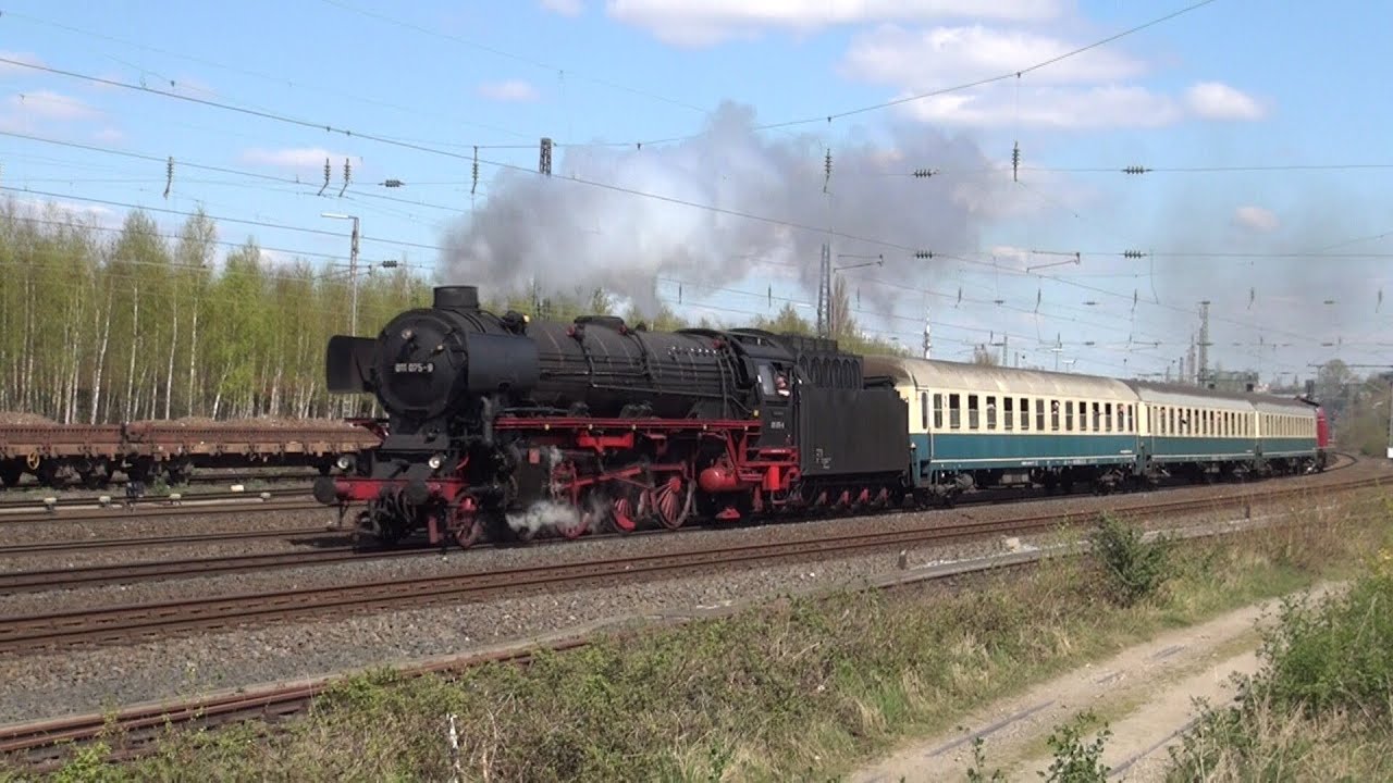 Dampfloks 01 1075 und 65 018 im Ruhrgebiet (HD) - YouTube