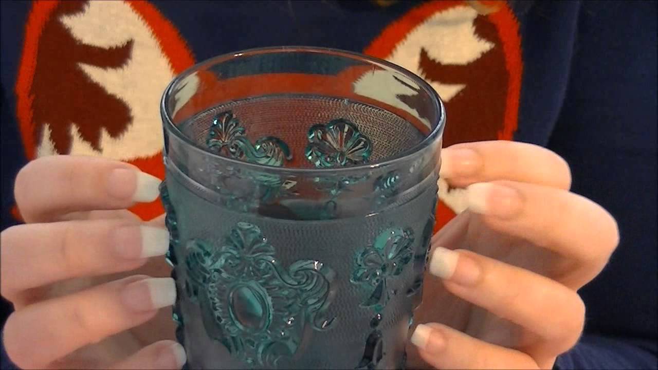 ASMR Tapping On Glass With Long Nails - YouTube