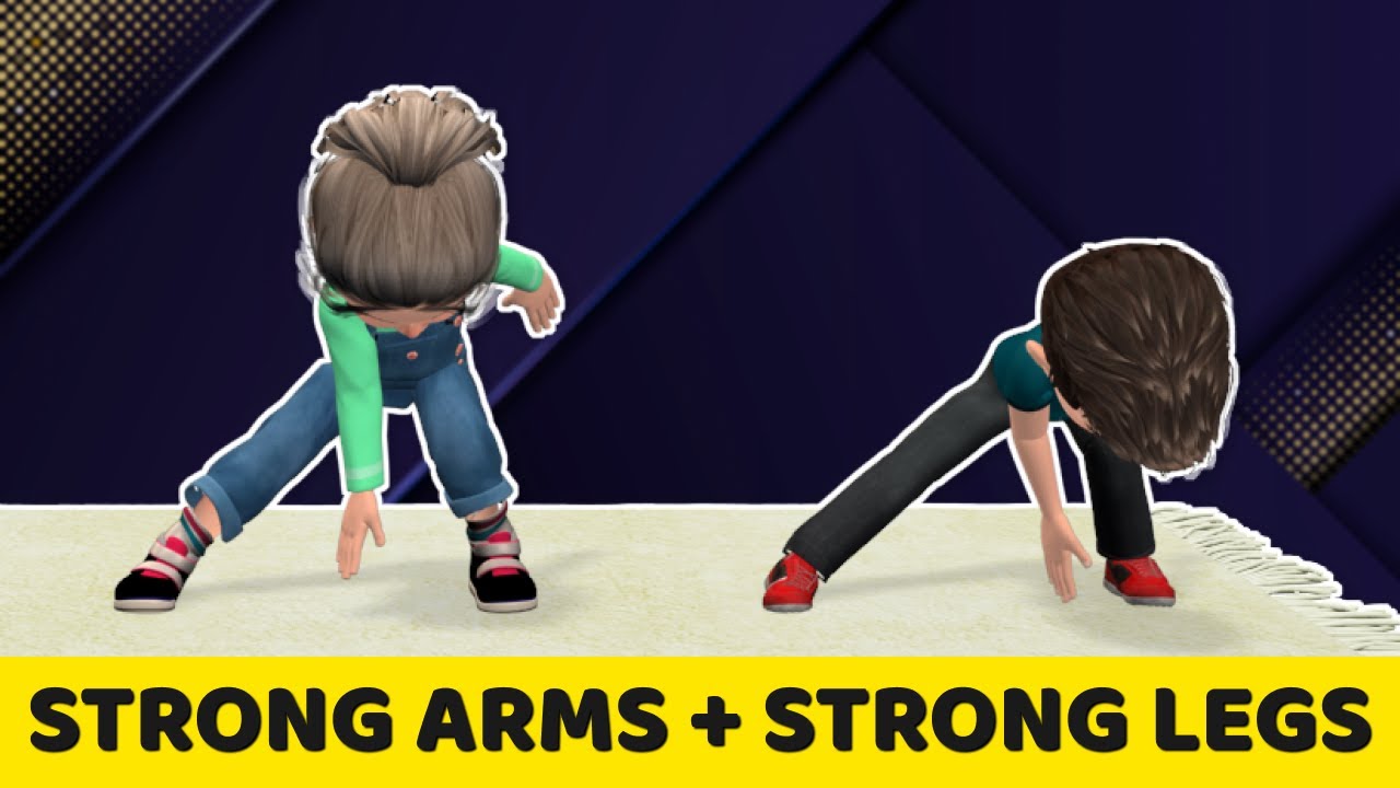 STRONG ARMS + LEGS WORKOUT FOR KIDS - YouTube