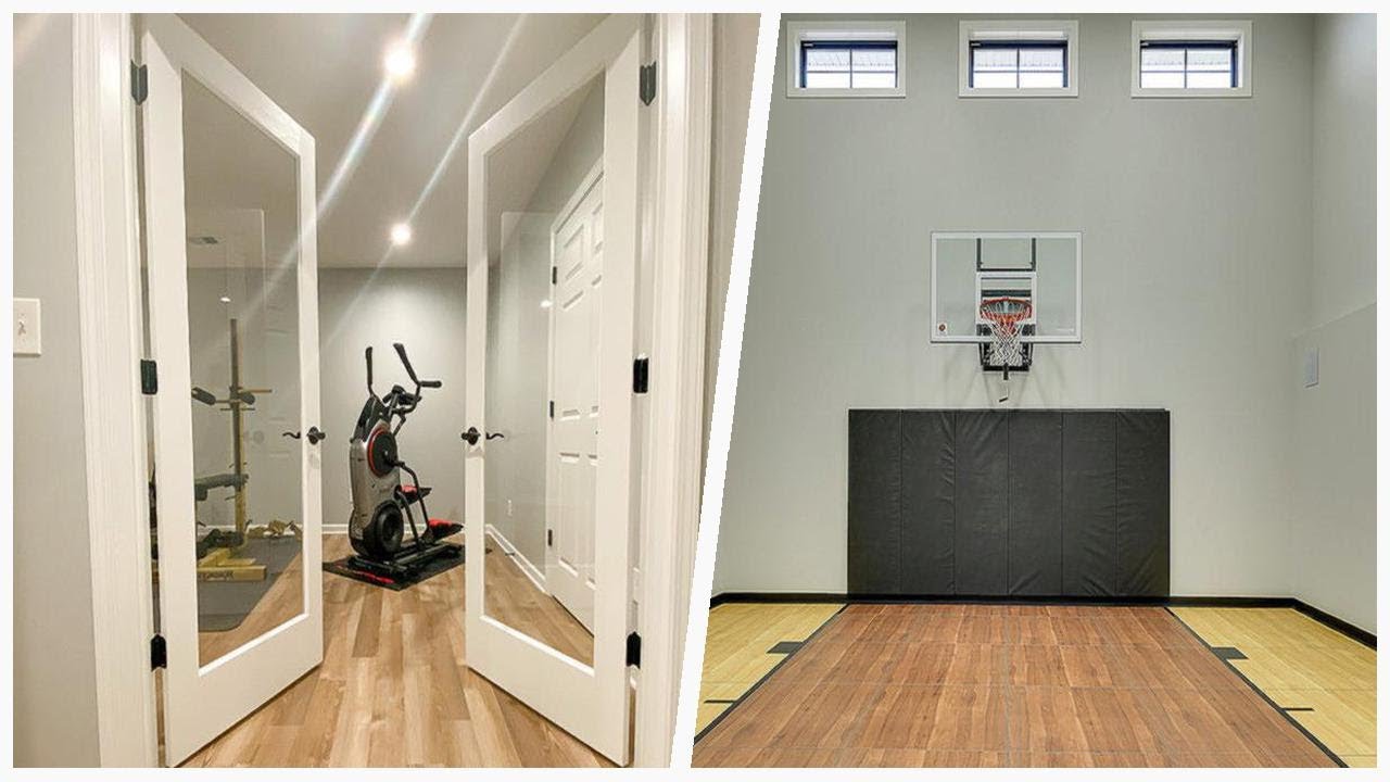 75 Brown Floor Home Gym With Gray Walls Design Ideas You'll Love 🌈 ...