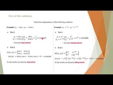 2nd order Ordinary Differential Equation_Part 1 - YouTube