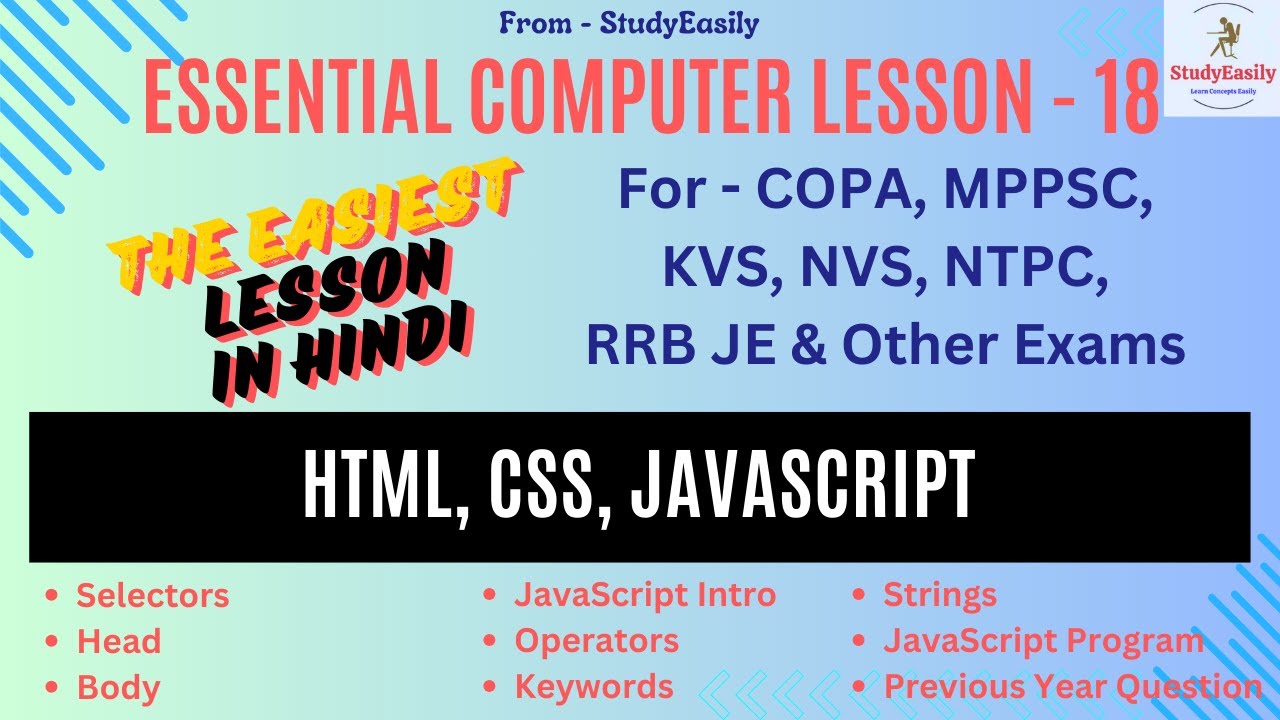 Html Css And Javascript Basics Structure Selectors Keywords Arrays