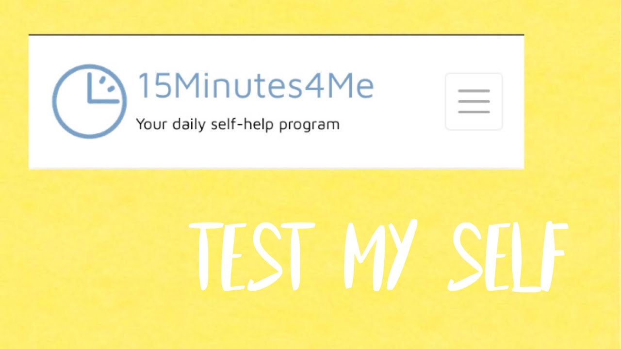 Testing my self with 15minutes4me - YouTube