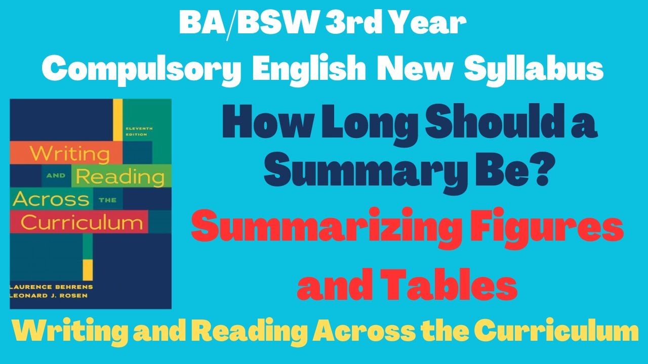Summary - How Long a Summary Be || BA/BSW 3rd Year Compulsory English ...