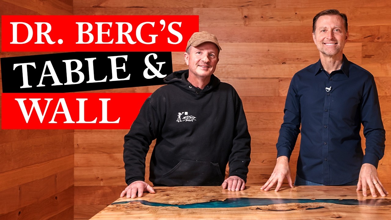 Dr. Eric Berg's New Studio Epoxy River Run Table - YouTube