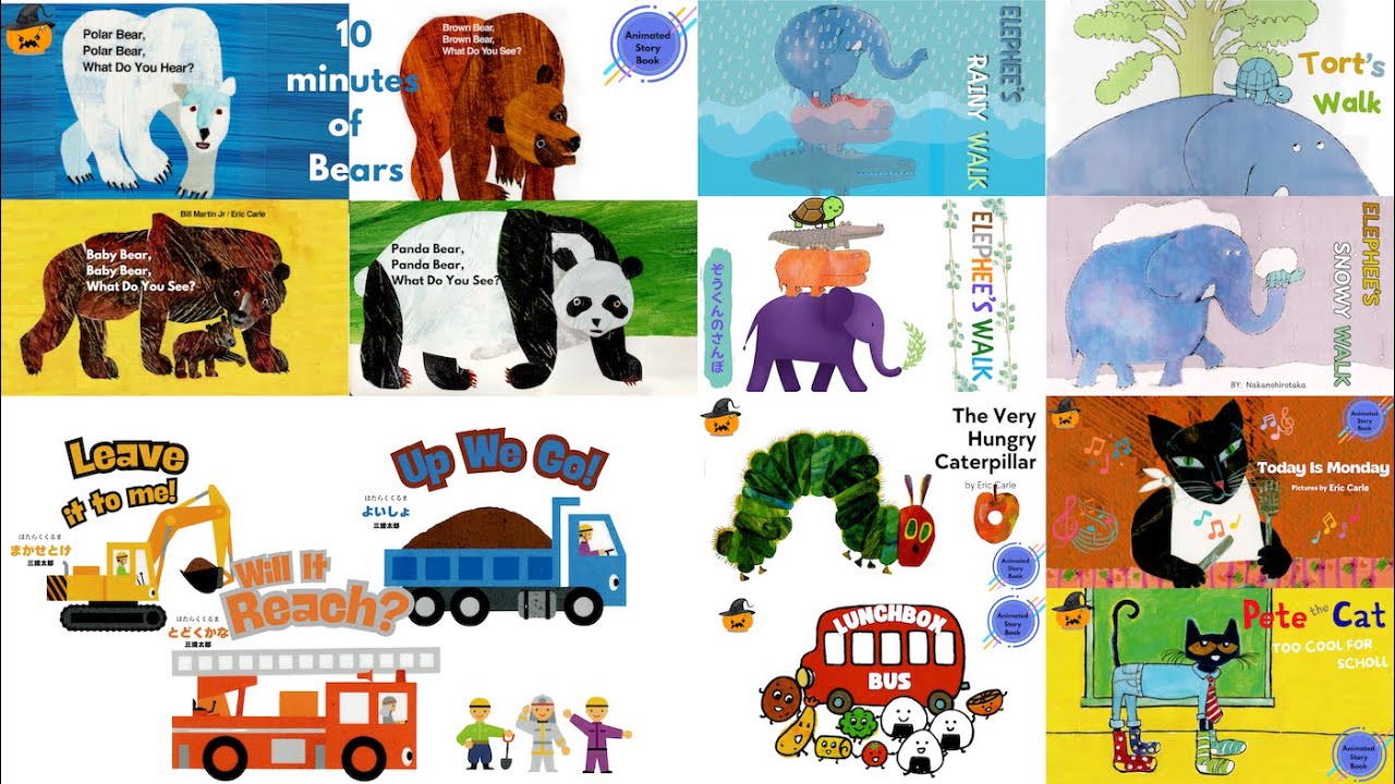 📚 Kids Read-Aloud! Eric Carle Bear Series, The Very Hungry Caterpillar ...