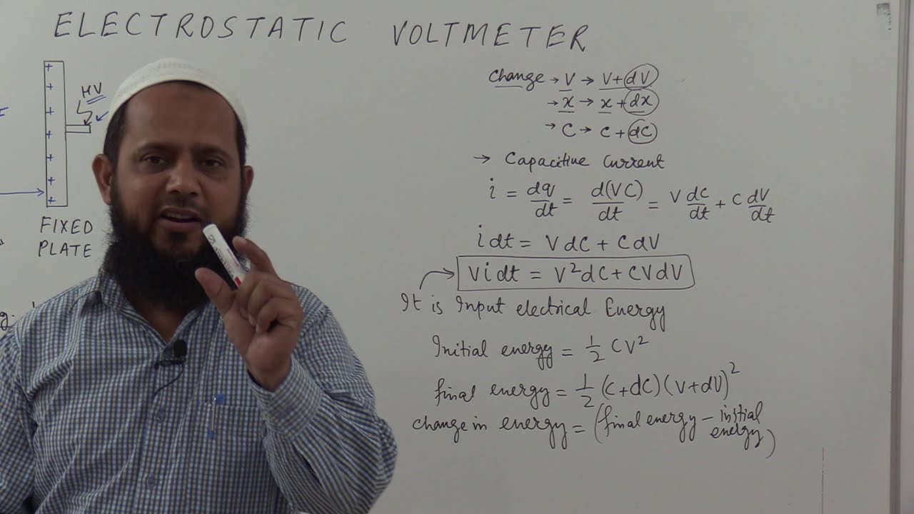 Electrostatic Voltmeter| Deflection Derivation - YouTube
