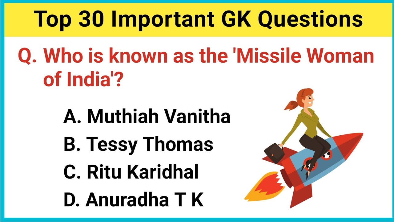 Most Important GK Questions | General Knowledge Questions and Answers ...