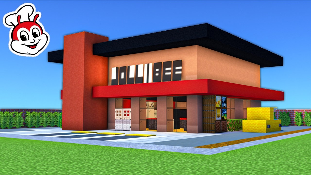 How To Build a Jollibee In Minecraft | Including Interior - YouTube