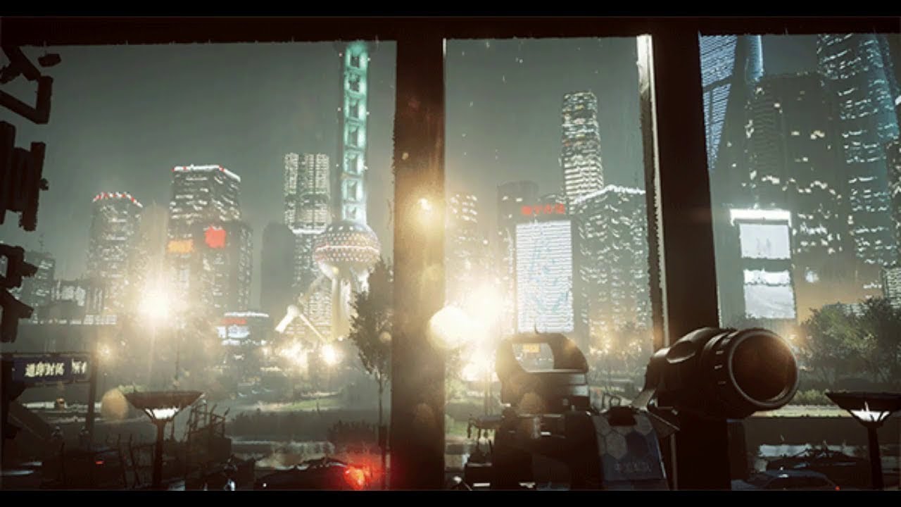 Interlude, Rainy Night Cityscape - ambient, calm, and relaxing music ...