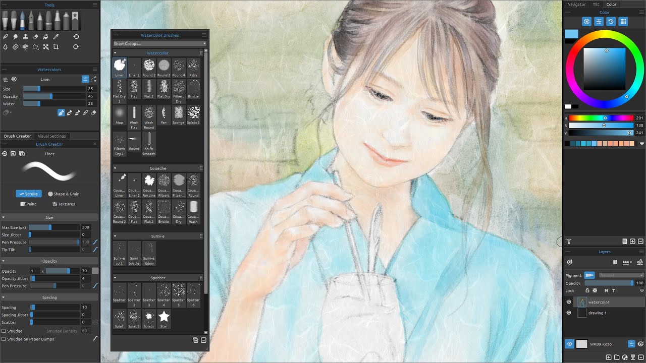 Rebelle watercolor paint Aug 25 - 1/2 - YouTube