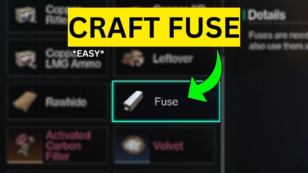 How To Craft Fuse FAST in Once Human(EASY) - YouTube
