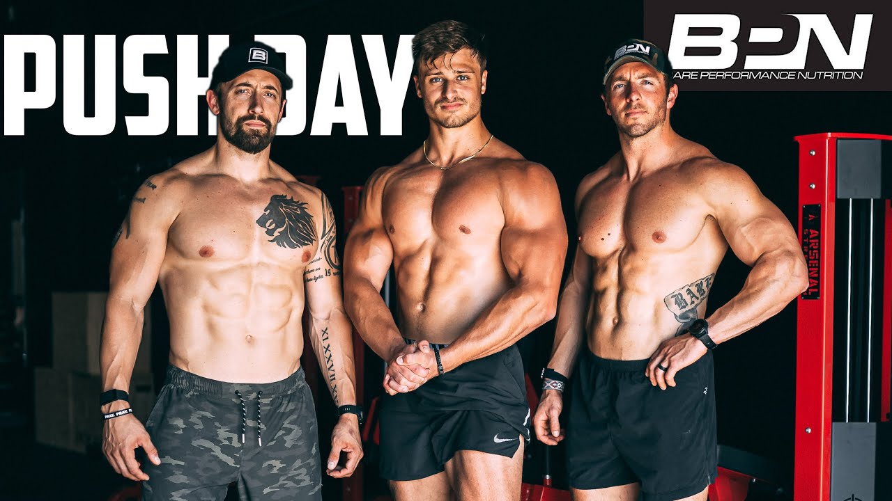 PUSH DAY WORKOUT W/ NICK BARE AND ADAM KLINK AT BPN HQ!! - YouTube