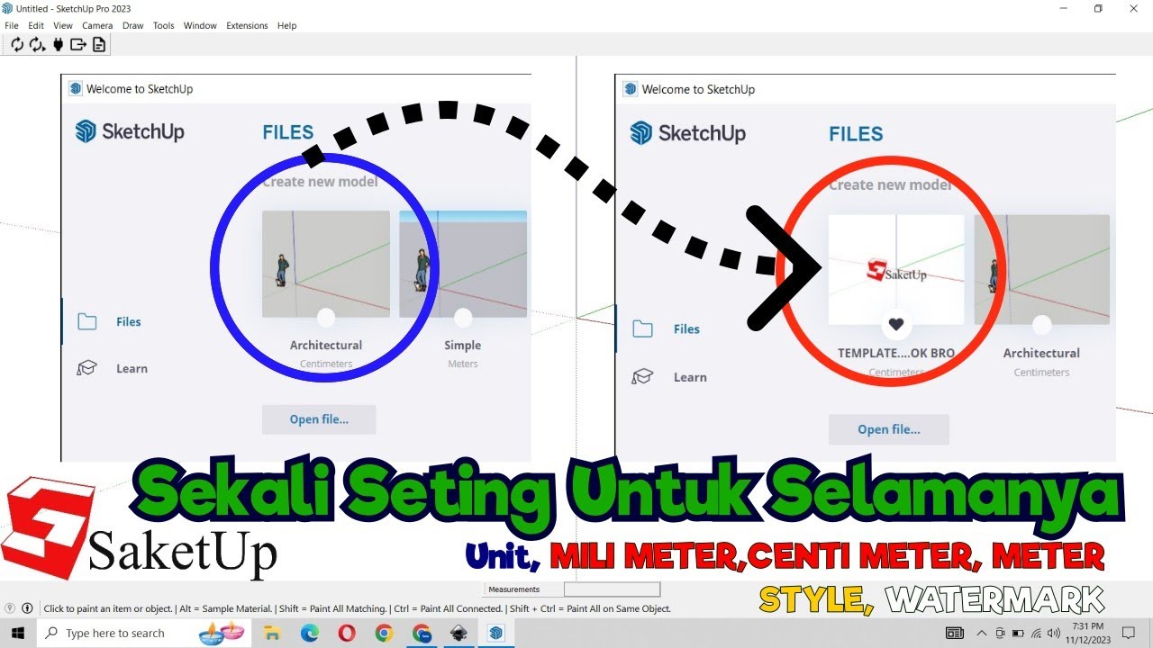 Cara Membuat Template Sketchup || Tutorial SketchUp - YouTube