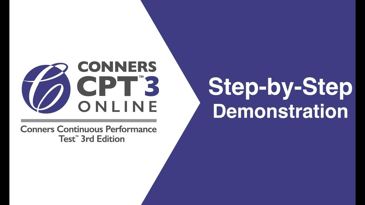 Conners CPT 3 Demonstration - YouTube