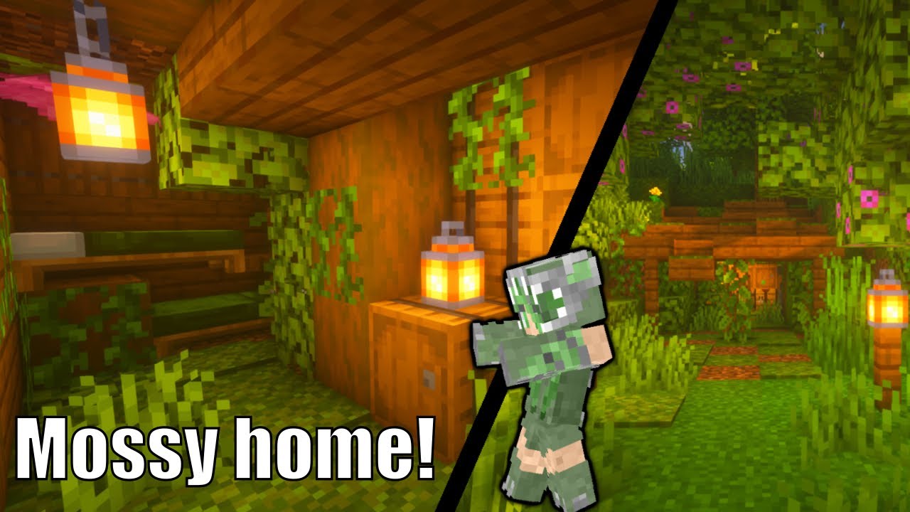 Small dug out mossy home! - YouTube