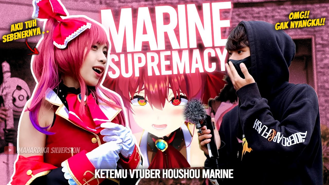 KETEMU VTUBER AHOYY DI EVENT WIBU! 🥵 Wawancara Cosplay Hoshou Marine ...