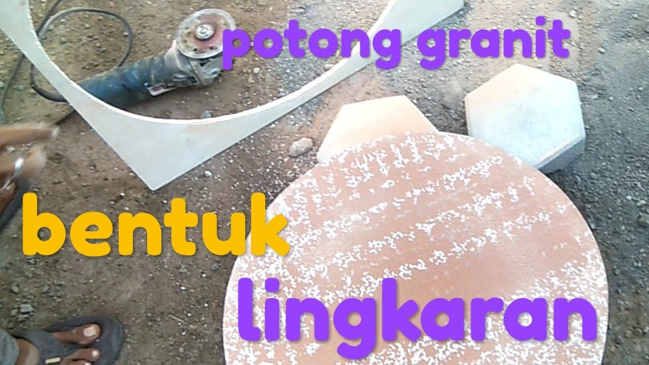 cara potong granit bundaran meja cut granite round table - YouTube